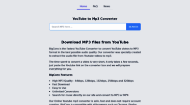 Get Bigconv.com news - Youtube to MP3 Converter and Downloader - BigConv