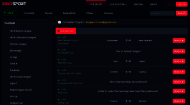 Get Bingsport.com news - Live sport on TV today with HD streaming ...