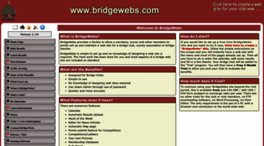 Get Bridgewebs.com news - BridgeWebs, Web Sites for Bridge Clubs