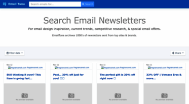 Get Emailtuna.com news - Search Email Newsletter Archives : Email Tuna