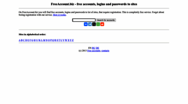 Get Freeaccount.biz news - FreeAccount.biz - free accounts, logins and ...