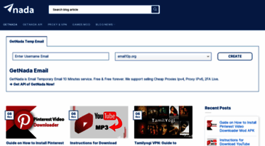 Get Getnada.cc news - GetNada - Disposable Temp Email 10 Minutes Free ...