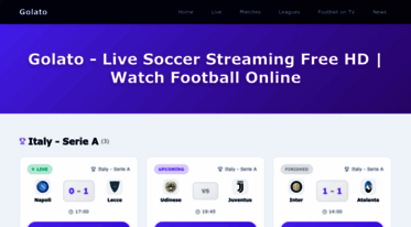 Get Golato.live news - Golato TV - Live Sport Streaming Online - Golato