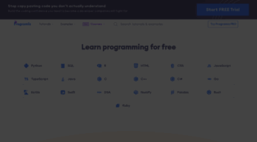 Get Programiz.com news - Programiz: Learn to Code for Free