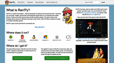 Get Renpy.org news - The Ren'Py Visual Novel Engine