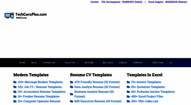 Get Techguruplus.com news - Download Templates Resumes, CVs, Letters ...