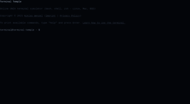 Get Terminaltemple.com news - Terminal Temple | Online Terminal Simulator