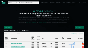 Get Whalewisdom.com news - Track Hedge Funds Using 13F Filings and Data ...